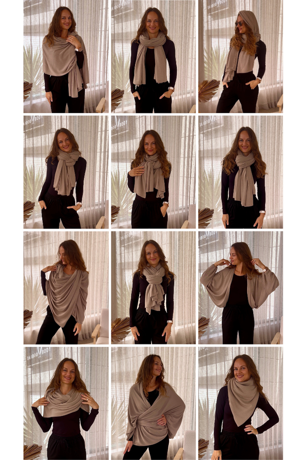 12 Stylish Ways to Tie a Scarf | Video Tutorials | Bamboo Body