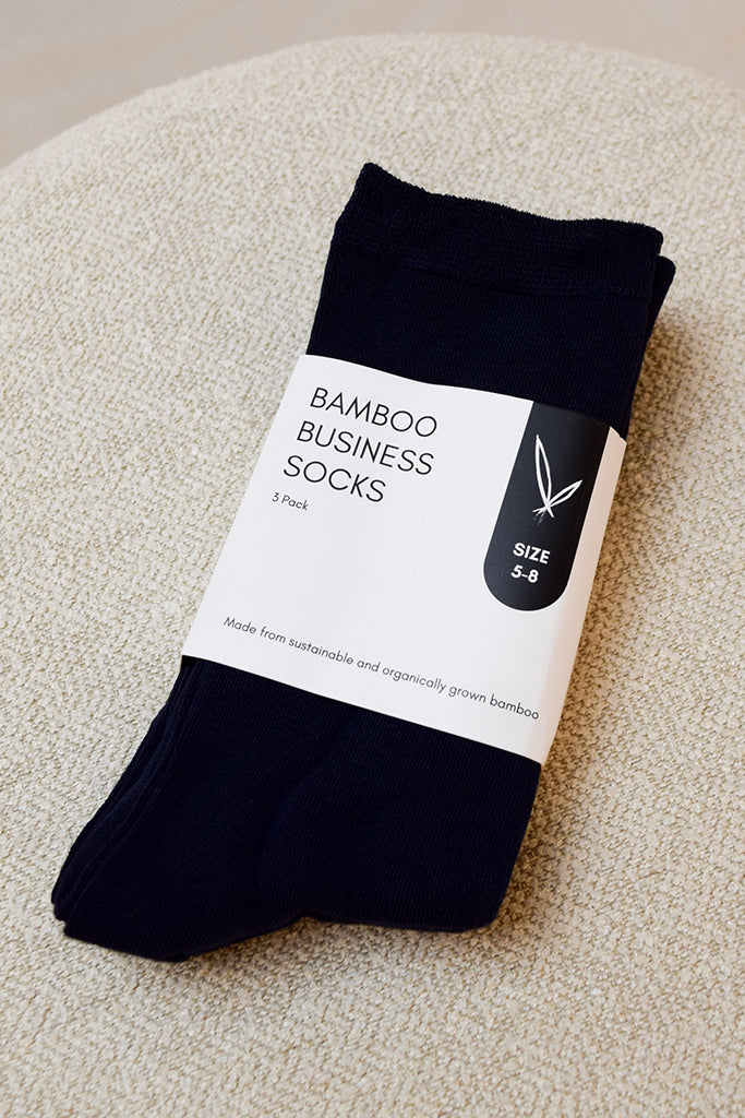 Bamboo Business Socks 3 Pack - Black | Bamboo Body