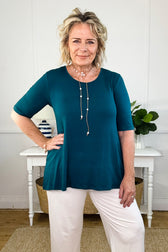 Carter Tunic Top - Pine | Bamboo Body