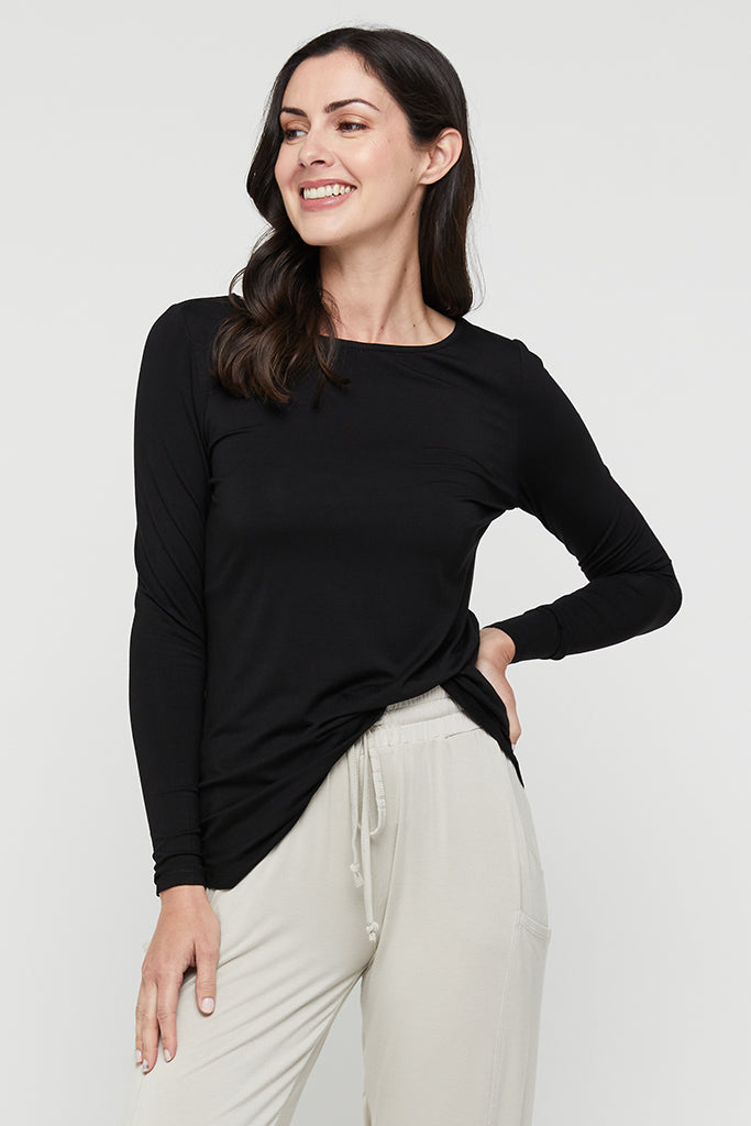 Margot Top - Black | Bamboo Body
