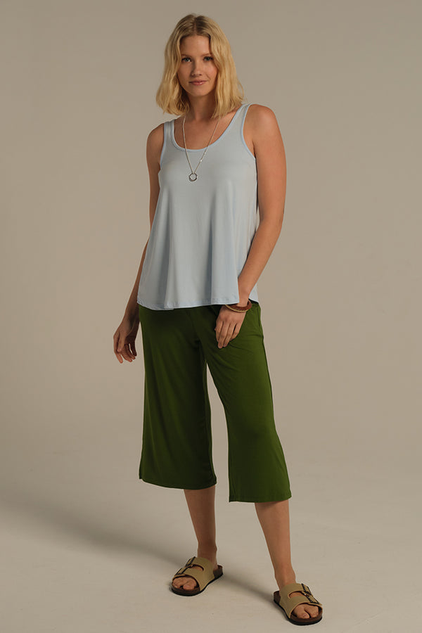 Relaxed Bamboo Singlet - Powder Blue | Bamboo Body