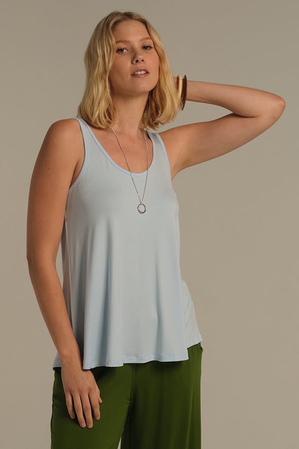 Relaxed Bamboo Singlet - Powder Blue | Bamboo Body