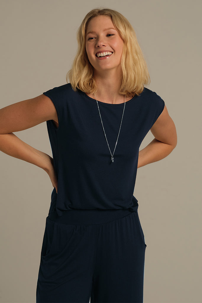 Spade Bamboo Tee - Dark Navy | Bamboo Body