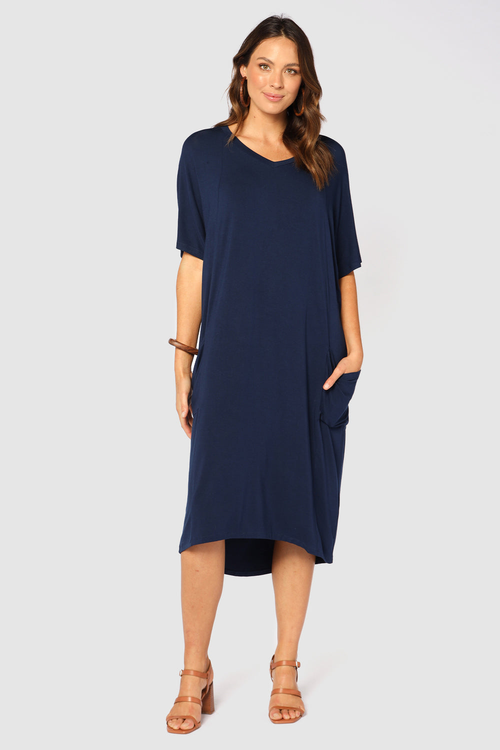 Samara Dress - Navy | Bamboo Body