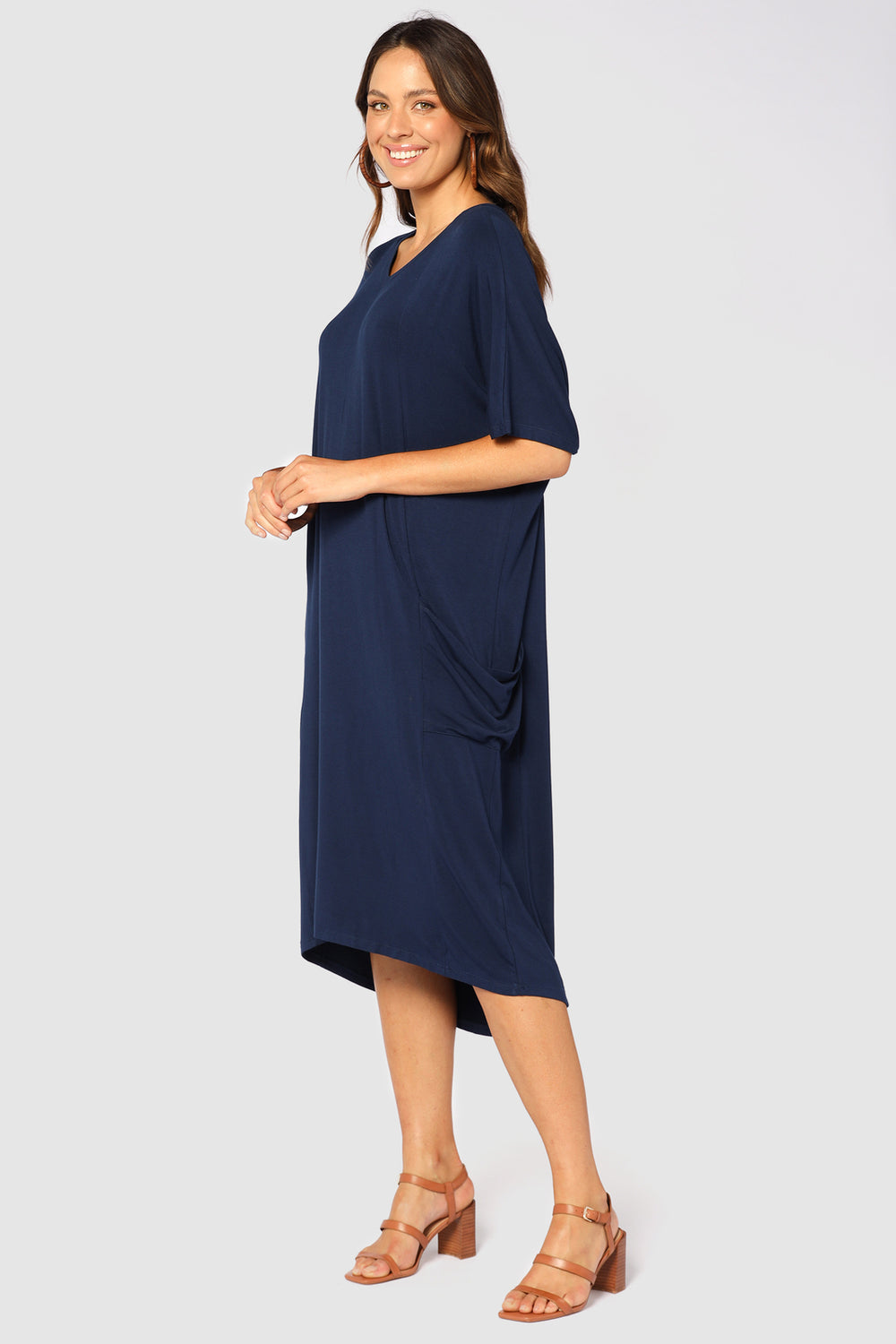 Samara Dress - Navy | Bamboo Body