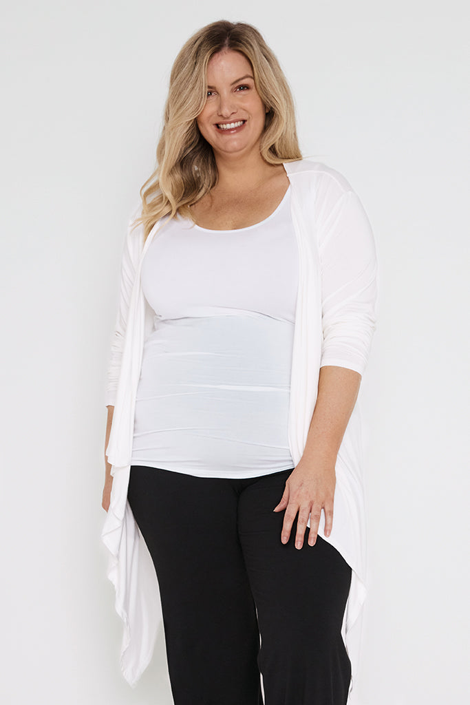 Waterfall Cardigan - Black | Bamboo Body