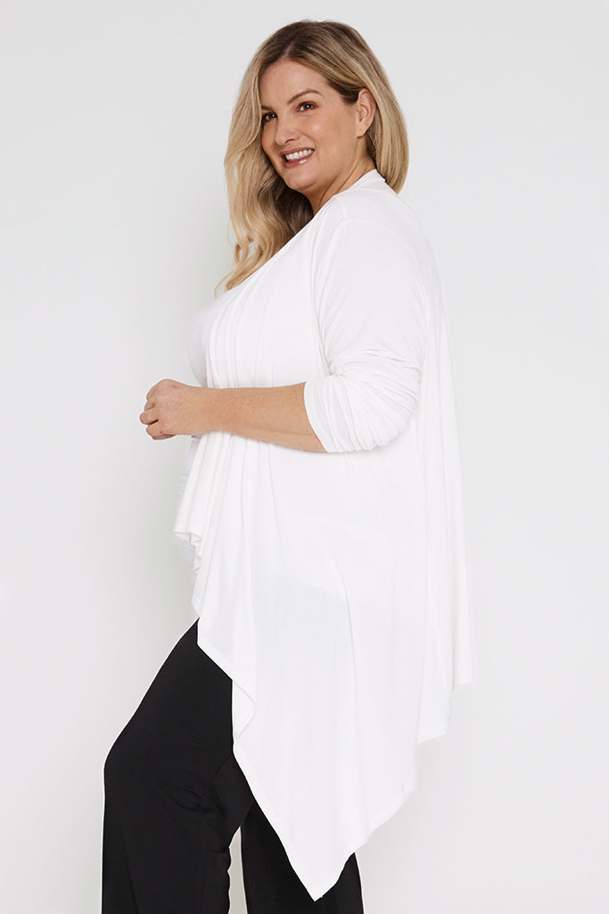 Waterfall Cardigan - Black | Bamboo Body